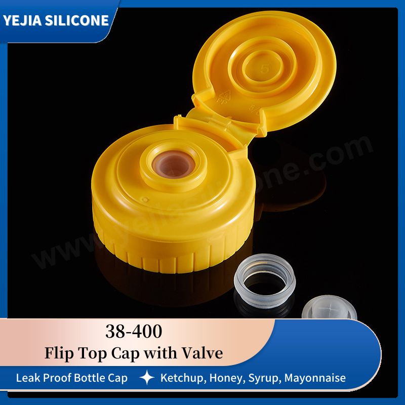 38 400 Flip Top Dispensing Closure with Silicone Valve for Squeeze ...